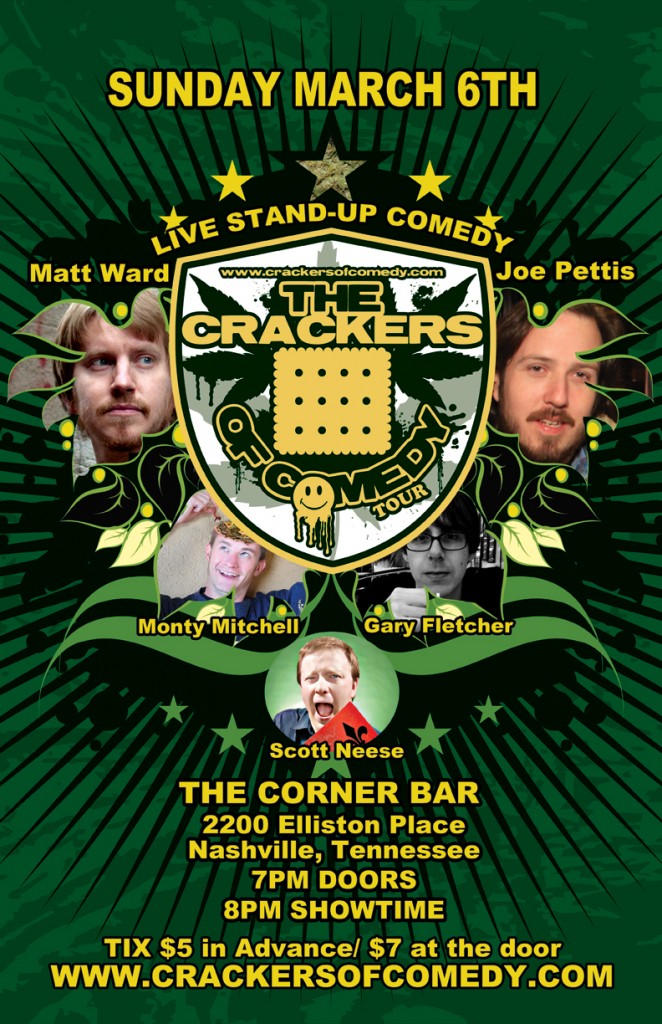 Crackers Of Comedy in Nashville March 6th – NashvilleStandUp.com